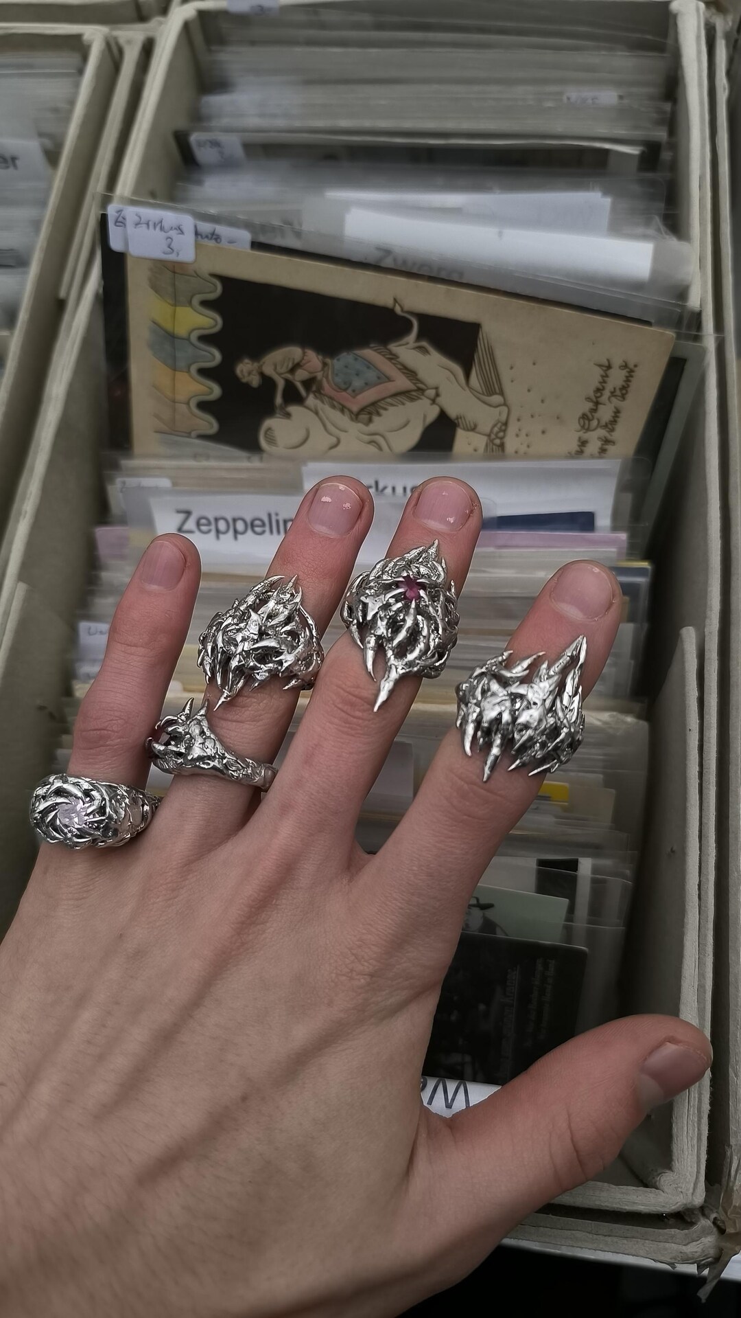 CHAOTIC RING Unique Design and Hand Made of Tin - Etsy