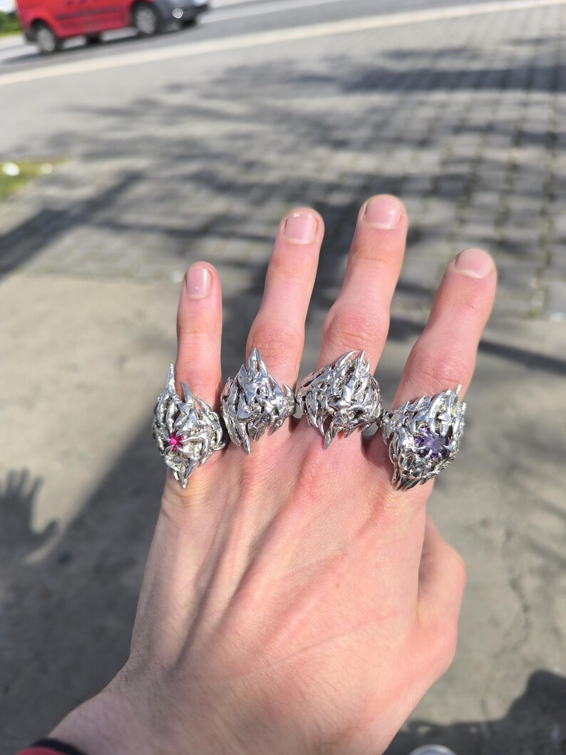 CHAOTIC RING Unique Design and Hand Made of Tin - Etsy