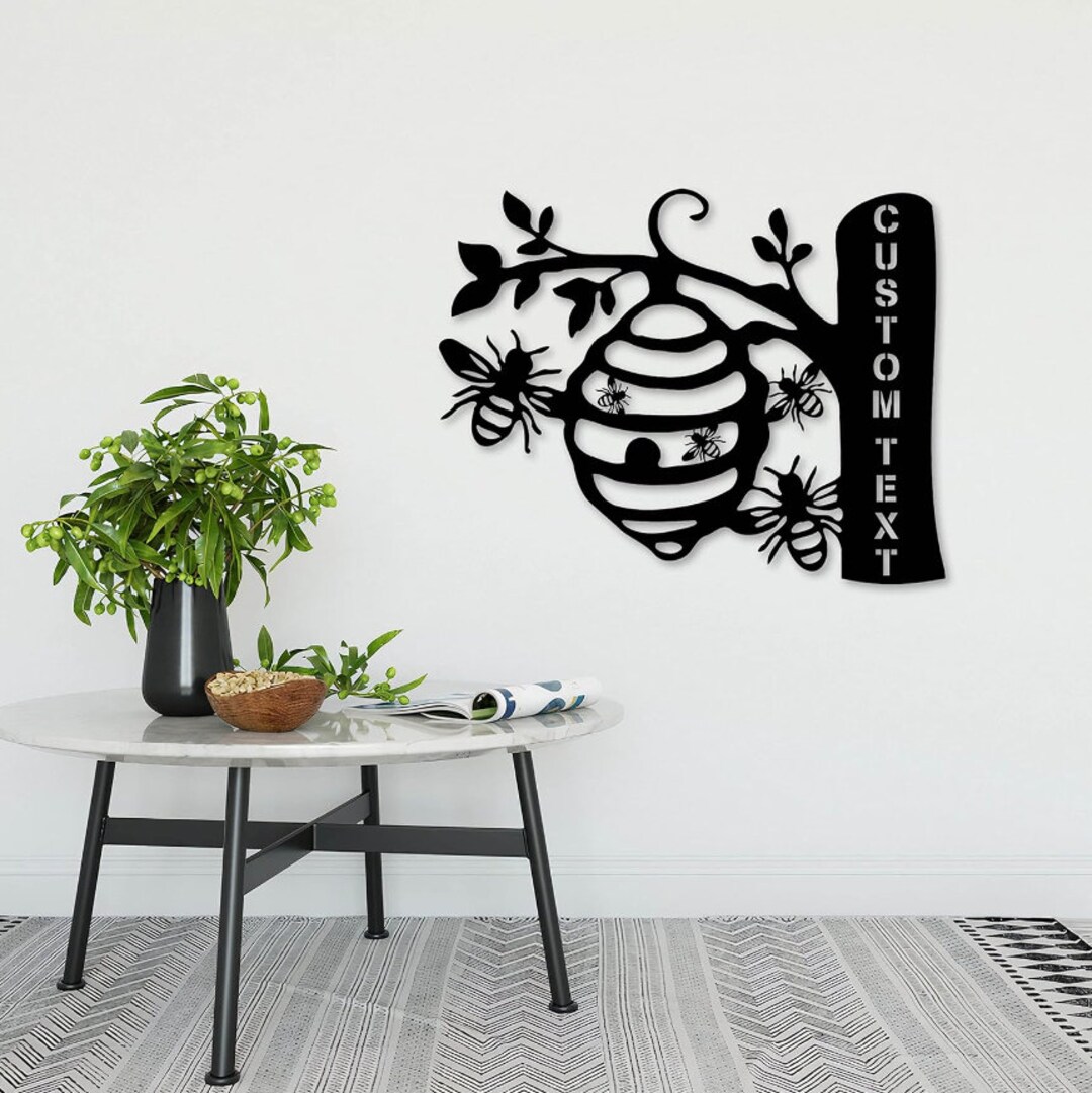 Custom Honey Bees Name Metal Sign With Led Lights - Etsy