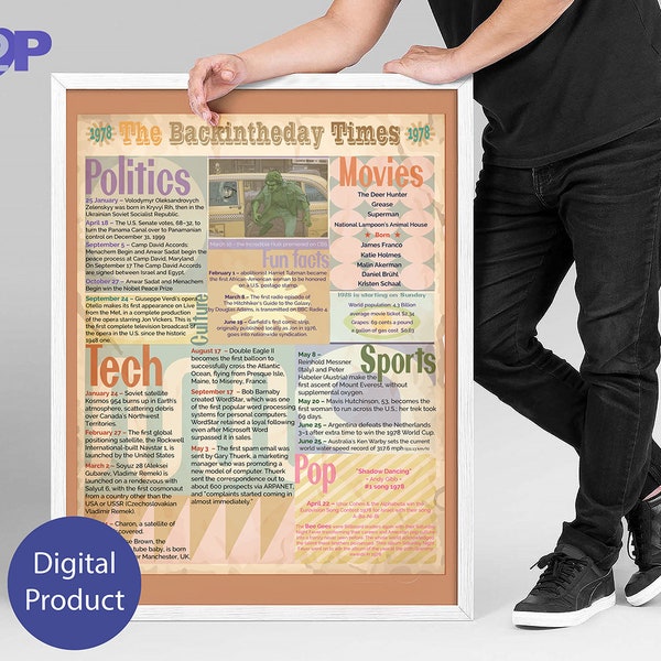 Fun Facts 1978 - Etsy