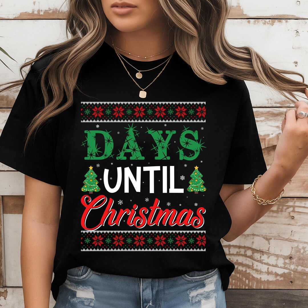 Days Until Christmas PNG | Holiday Countdown Clipart | Ugly Sweater ...