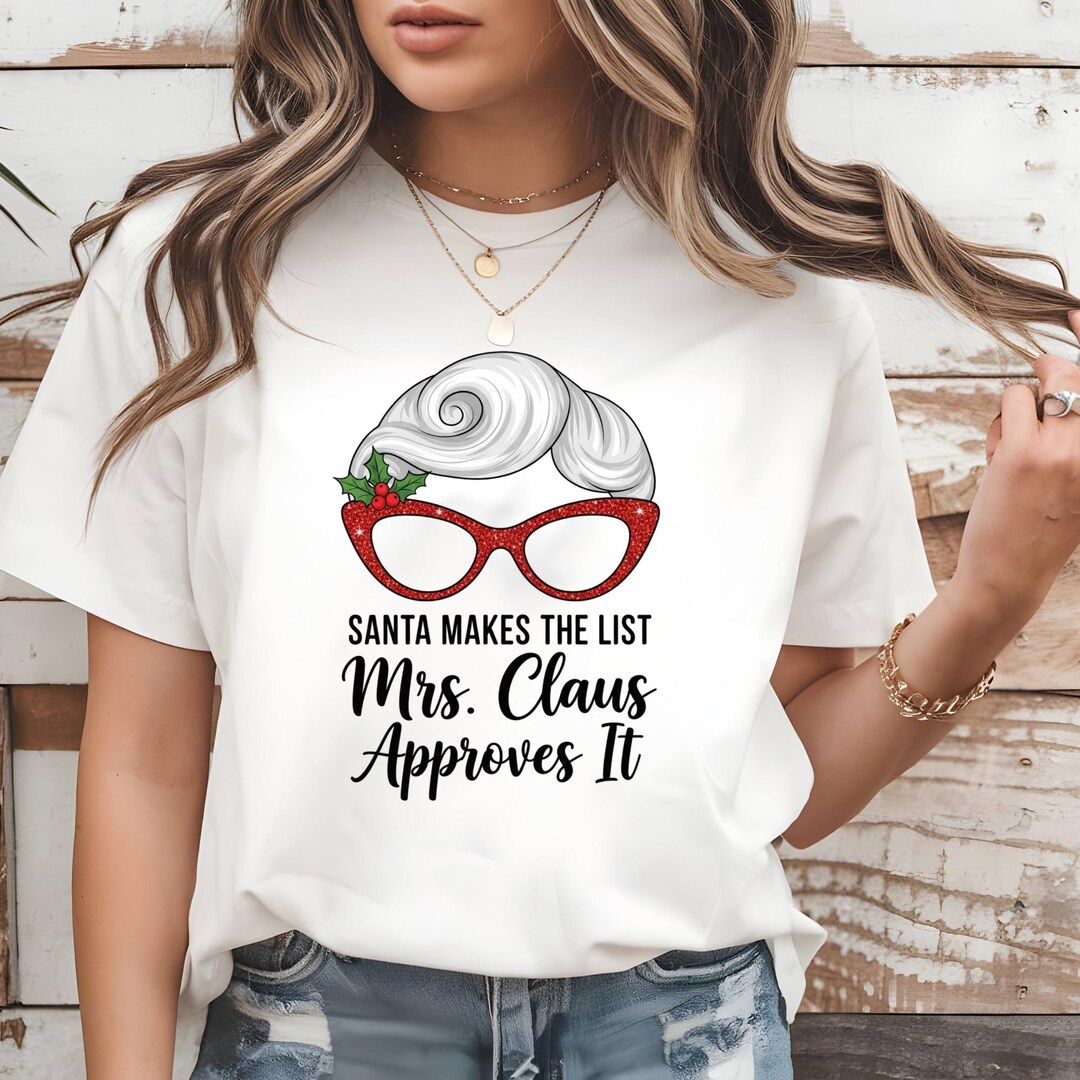 Mrs. Claus Approves It PNG | Santa List Funny Christmas Clipart | Retro ...