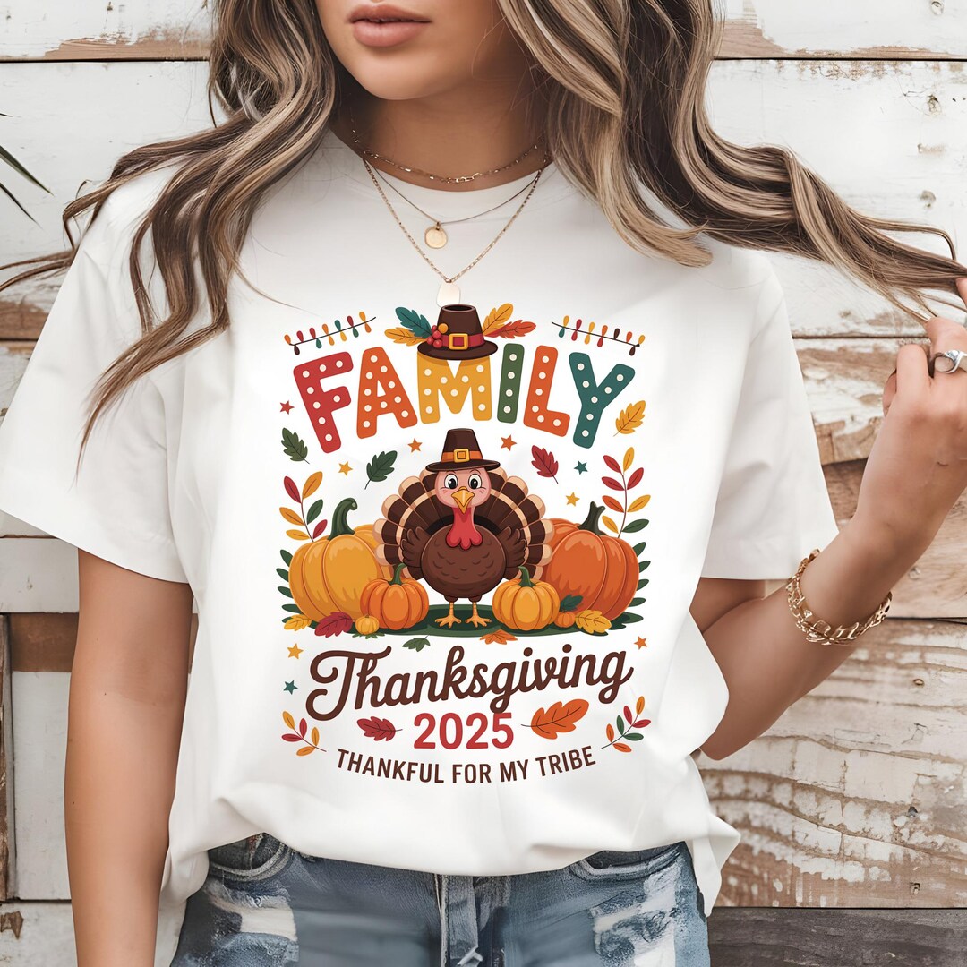 Thankful Turkey Tribe PNG | Thanksgiving Family Clipart (digital ...