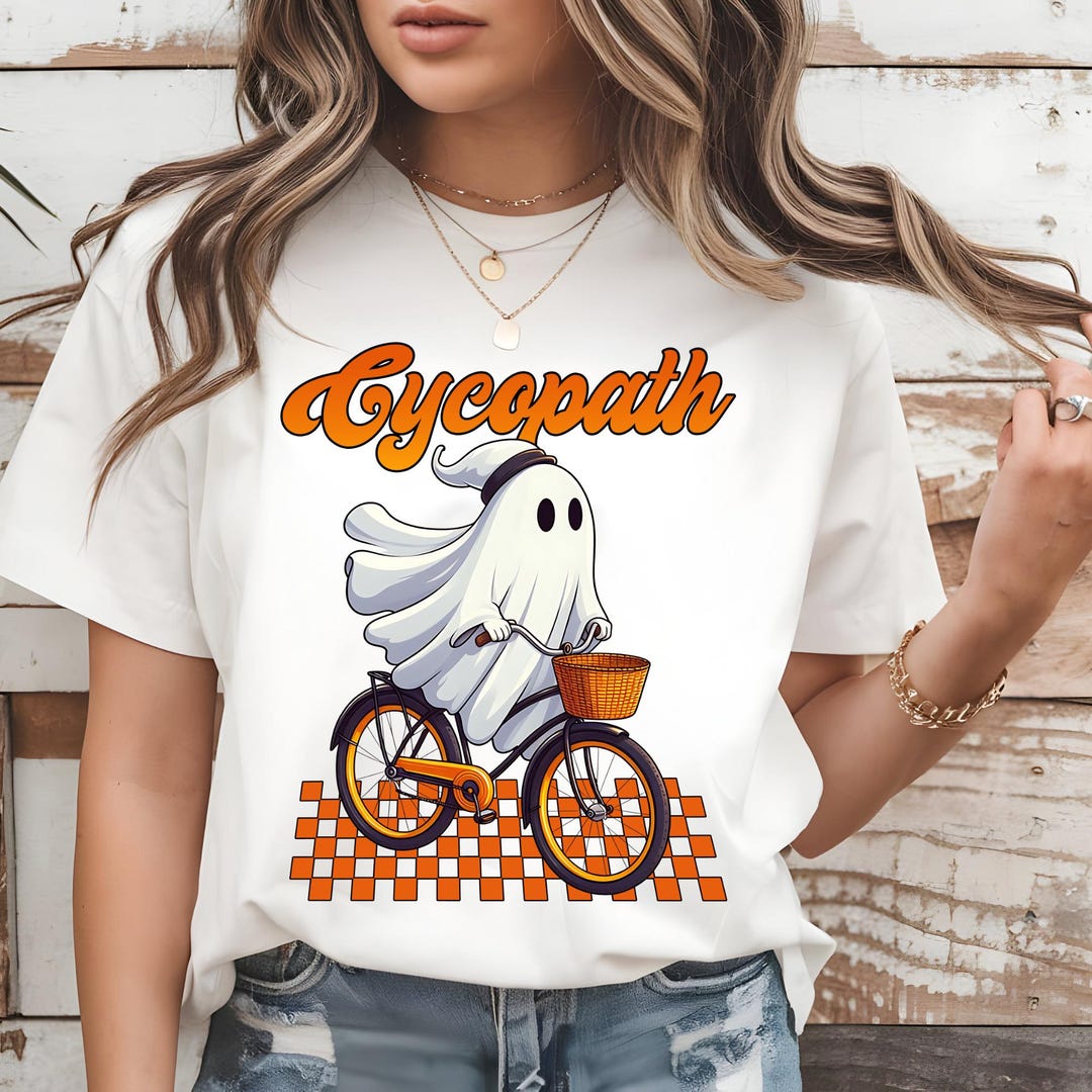 Cycopath Ghost PNG | Funny Halloween Bike Clipart | Spooky Sublimation ...