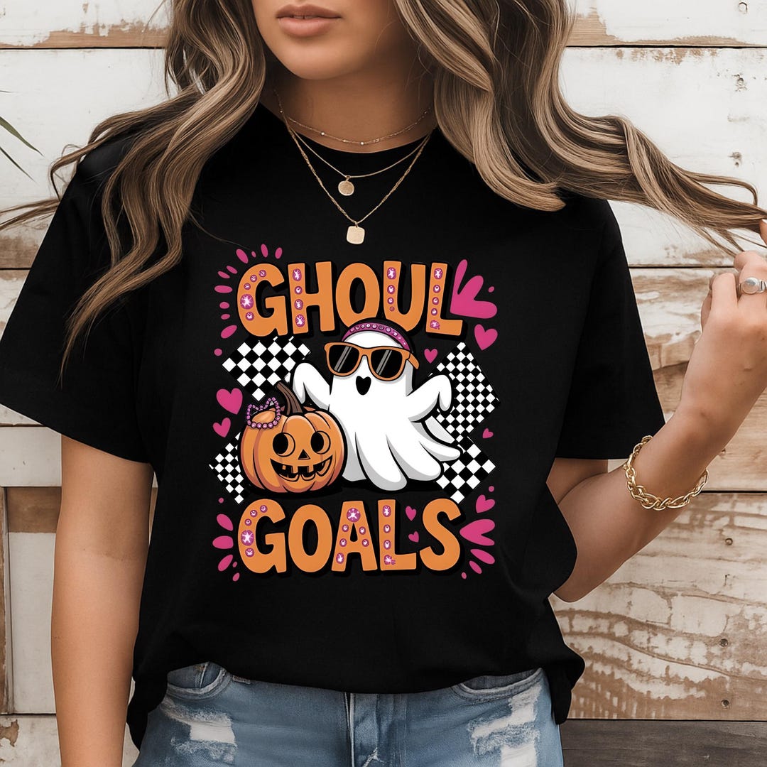 Ghoul Goals PNG | Cute Retro Halloween Ghost With Pumpkin | Spooky ...