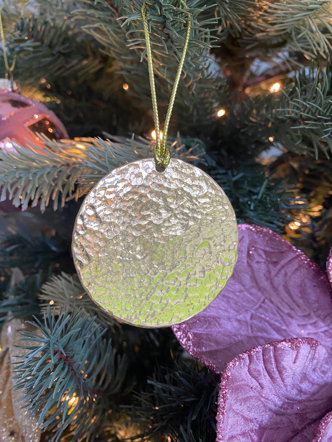 Christmas Round Brass Bauble - Handmade - Etsy UK
