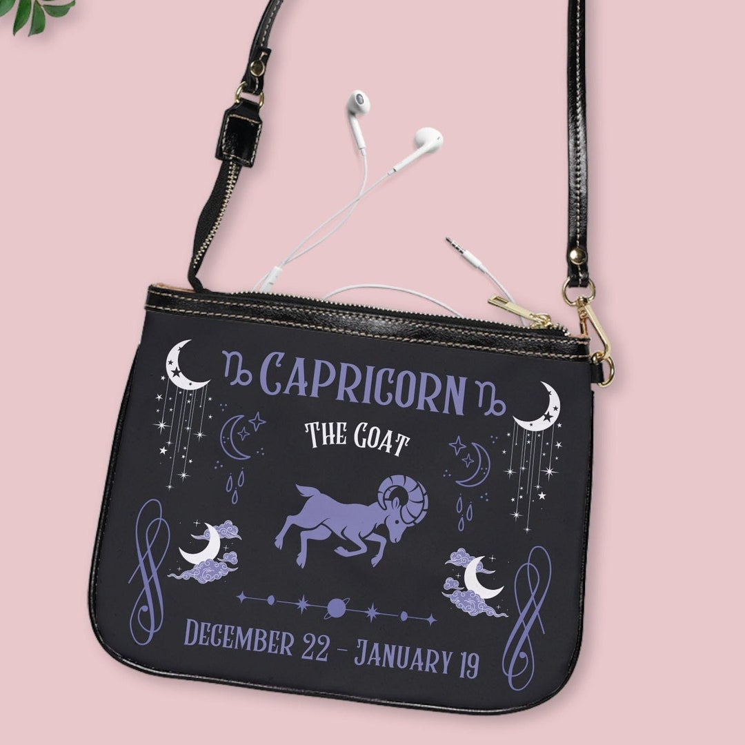 Capricorn Star Sign Leather Bag for Horoscope Lovers, Zodiac Bag, Blue ...