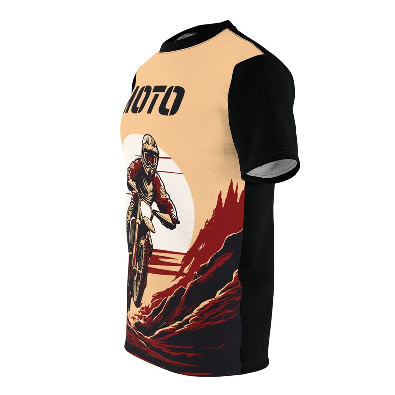 Maroon Motocross Rider Top, Dirt Track Motocross Tee, Race Life T-shirt ...