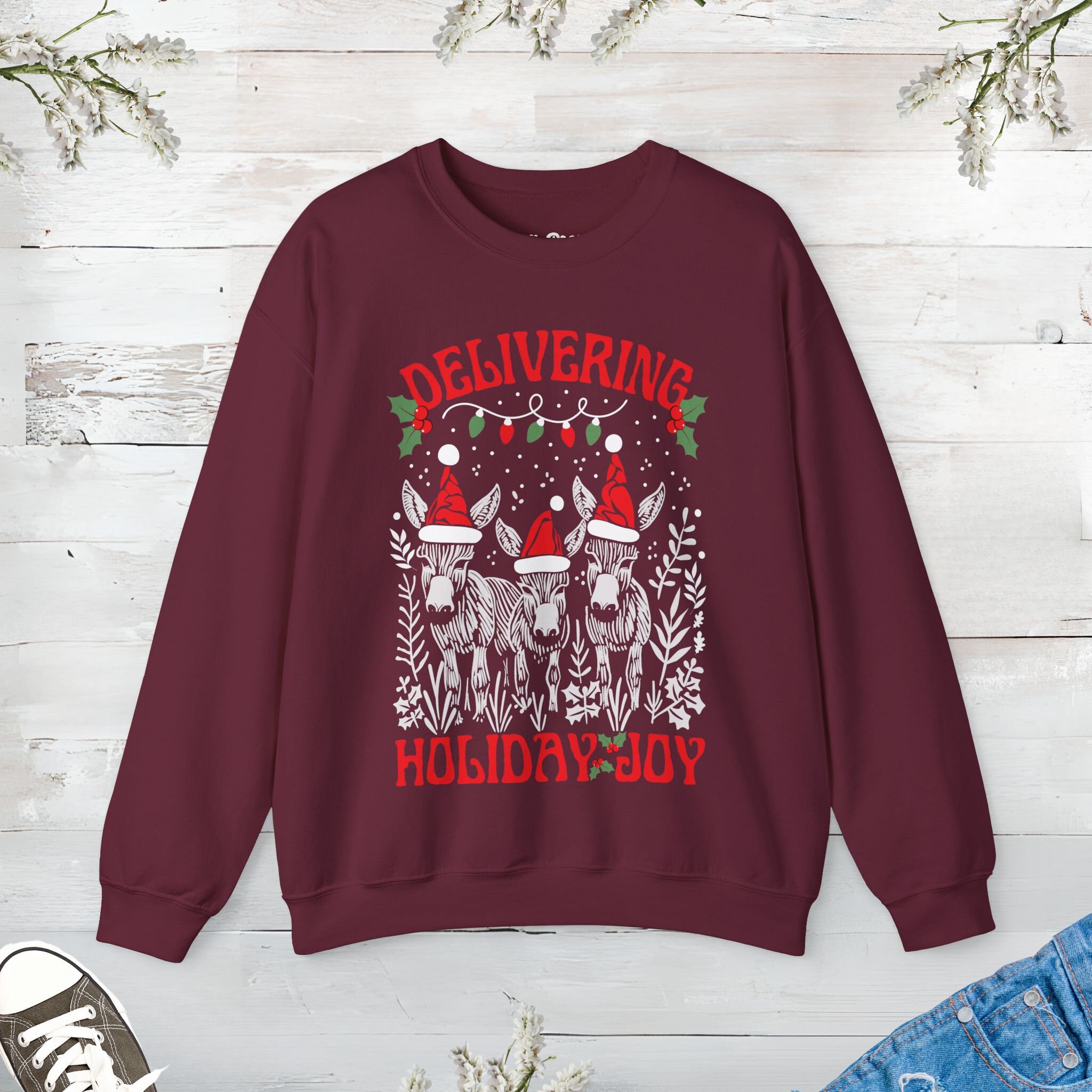 Christmas Donkey Sweater, Festive Shirt, Christmas Jumper, Holiday Xmas ...