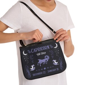 Capricorn Star Sign Leather Bag for Horoscope Lovers, Zodiac Bag, Blue ...