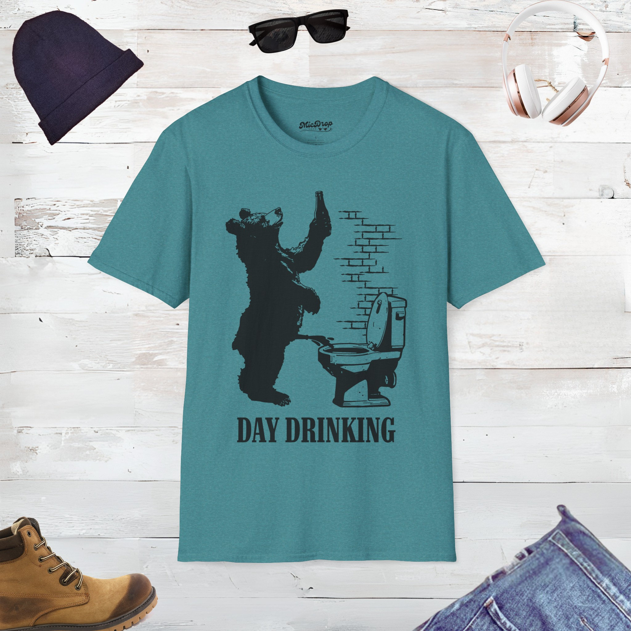 Day Drinking T-shirt, Beer Bear Shirt, Brewer Shirts, Drinking Shirt ...