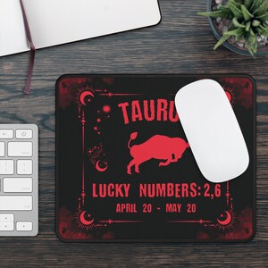Taurus Zodiac Tech & Gaming Mouse Pad - Astrology Star Sign Design ...