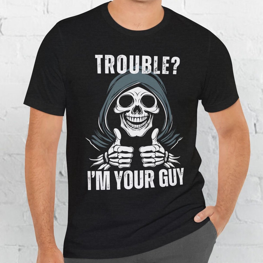 Funny Troublemaker Skeleton T-shirt: Humorous Mischief Top - Etsy