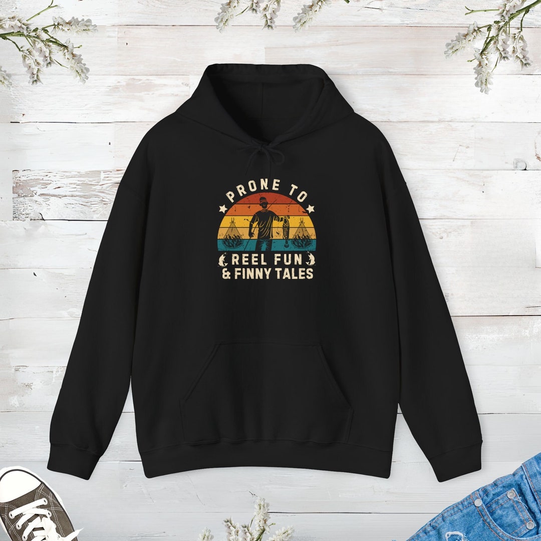 Prone to Reel Fun Fishing Hoodie - Angler Gift - Etsy