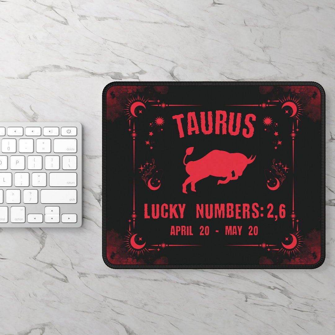 Taurus Zodiac Tech & Gaming Mouse Pad - Astrology Star Sign Design ...