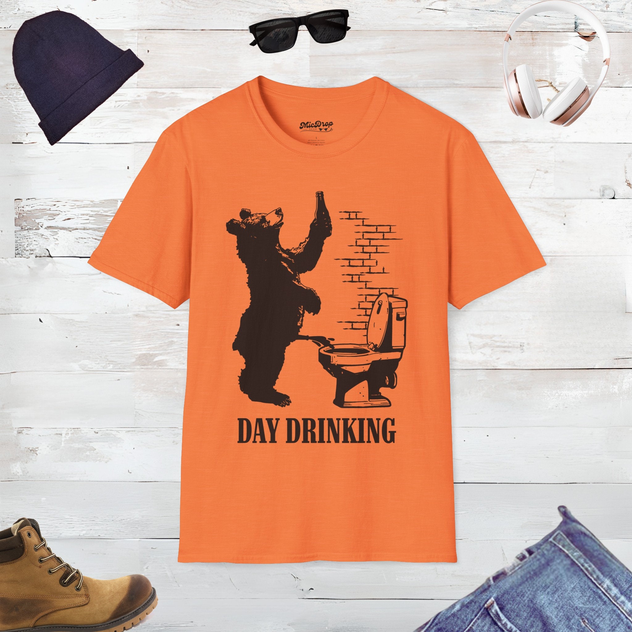 Day Drinking T-shirt, Beer Bear Shirt, Brewer Shirts, Drinking Shirt ...