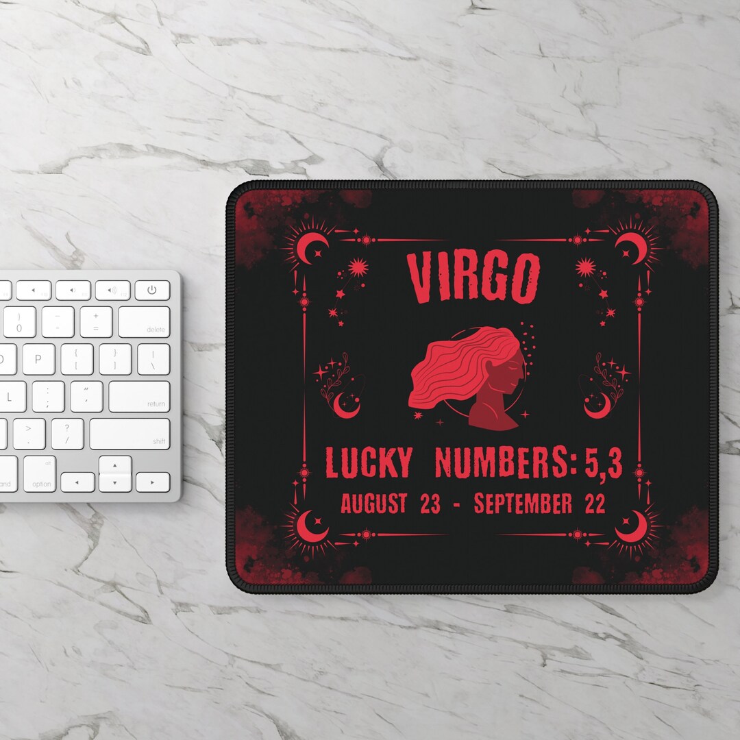 Virgo Zodiac Tech & Gaming Mouse Pad - Astrology Star Sign Design ...