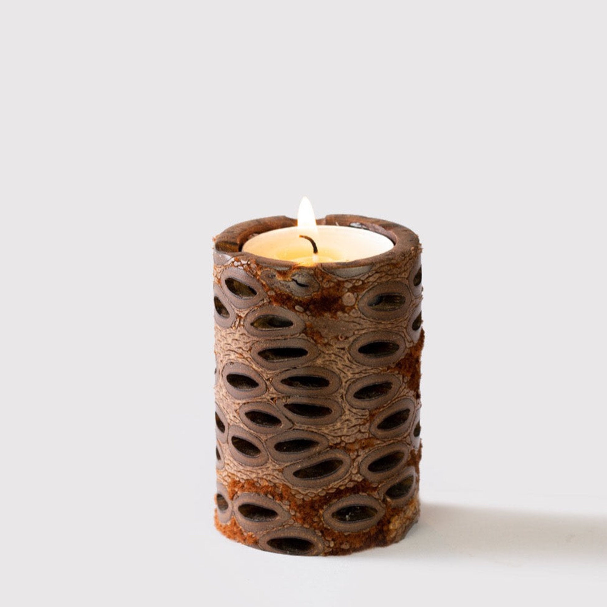 Banksia Gift's, Handcrafted Pillar Candle From Banksia Seed Pod Perfect ...
