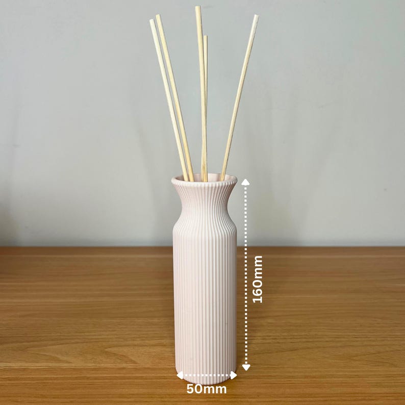 Tall Reed Diffuser, Refillable Ribbed Aroma Stick Holder - Etsy UK