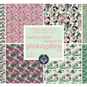 Summer 2023 Fashion Trends Seamless Pattern Bundle Unlimited Commercial ...