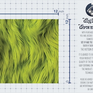 Green Fur Inspired by Grinch Seamless Pattern Unlimited Commercial Use ...