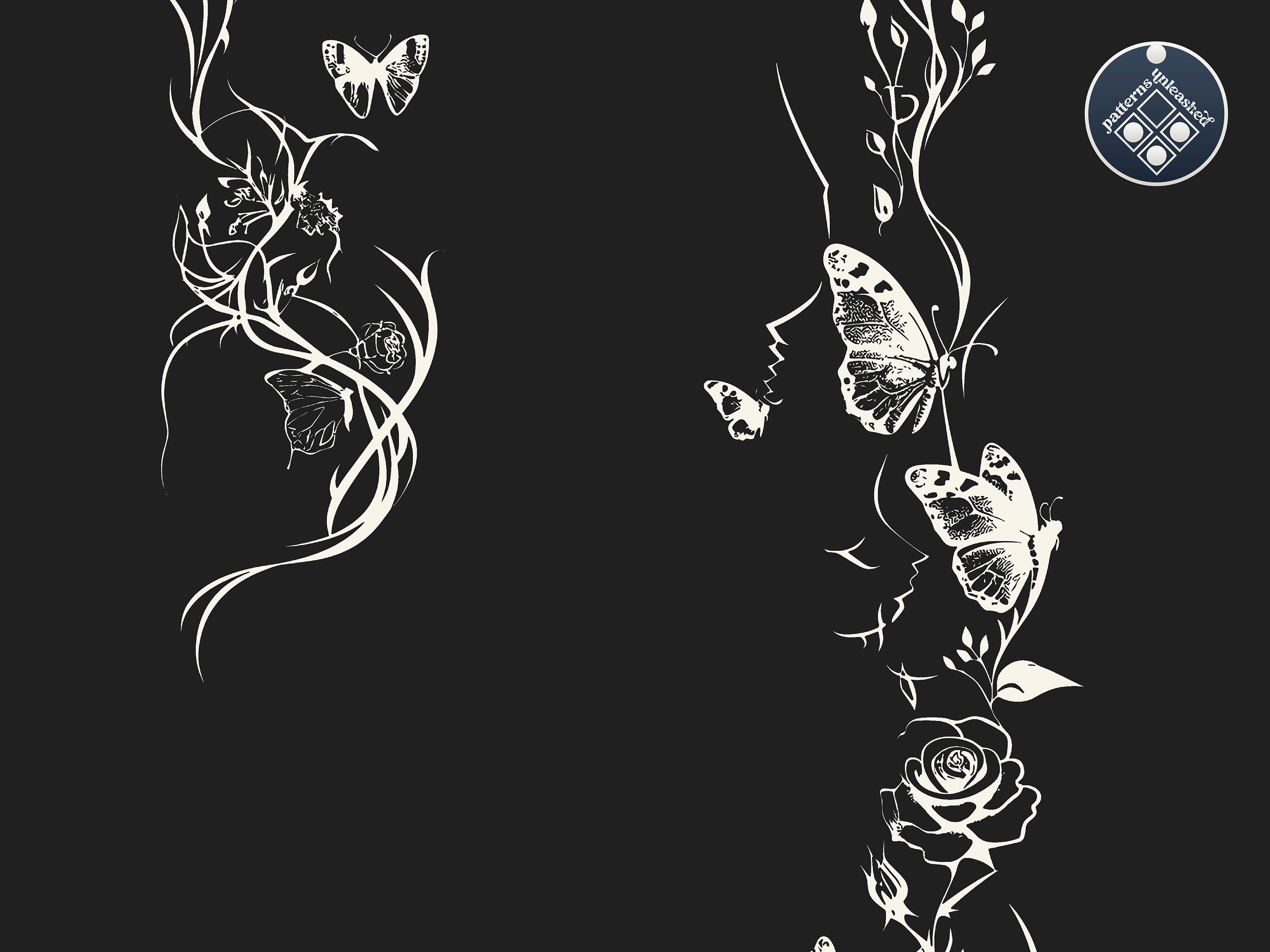 Ink Wings Digital Seamless Pattern Unlimited Commercial Use Digital ...