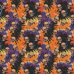Halloween Tie-dye Digital Seamless Pattern Unlimited Commercial Use ...