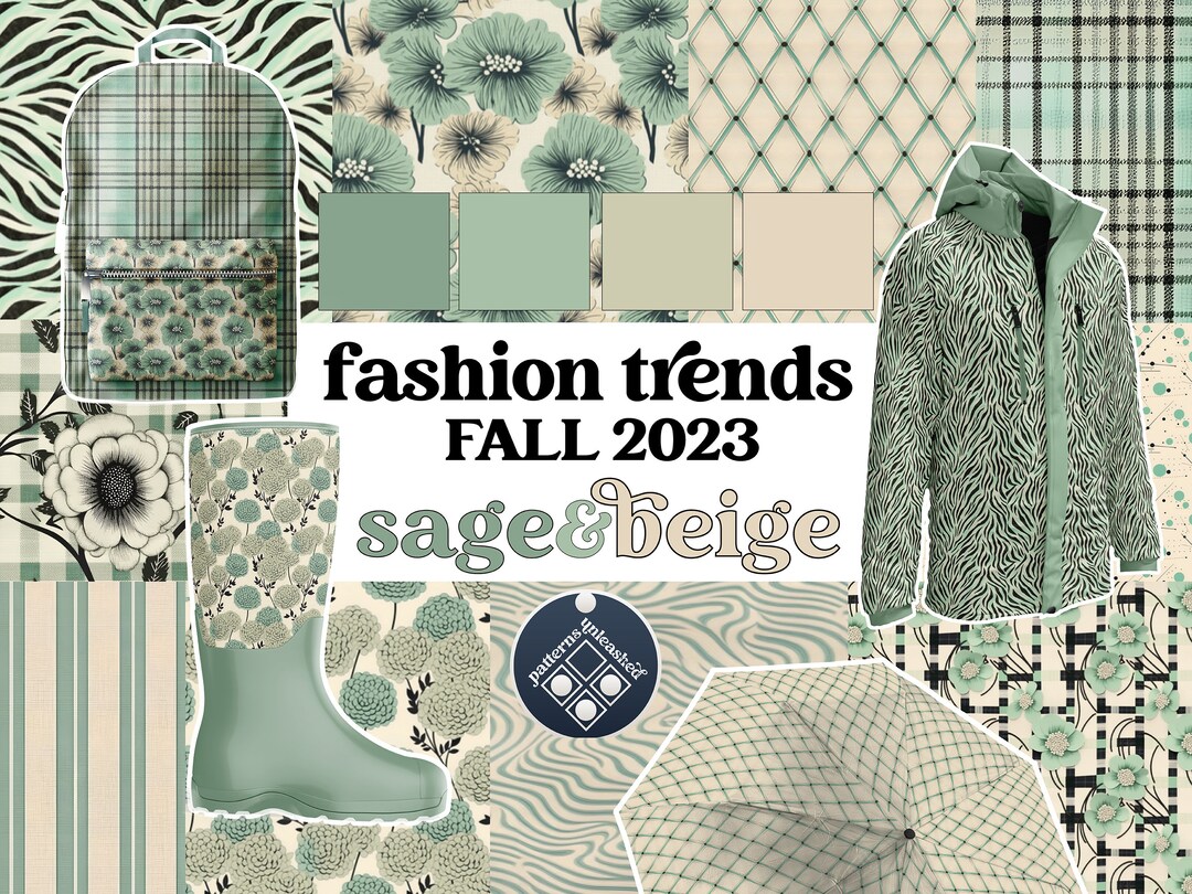 Fall Fashion Trends 2023 Seamless Pattern Collection Unlimited ...