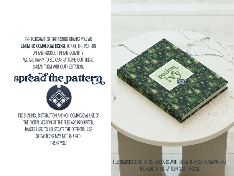 Potion Ivy Digital Paper Seamless Pattern Unlimited Commercial Use ...