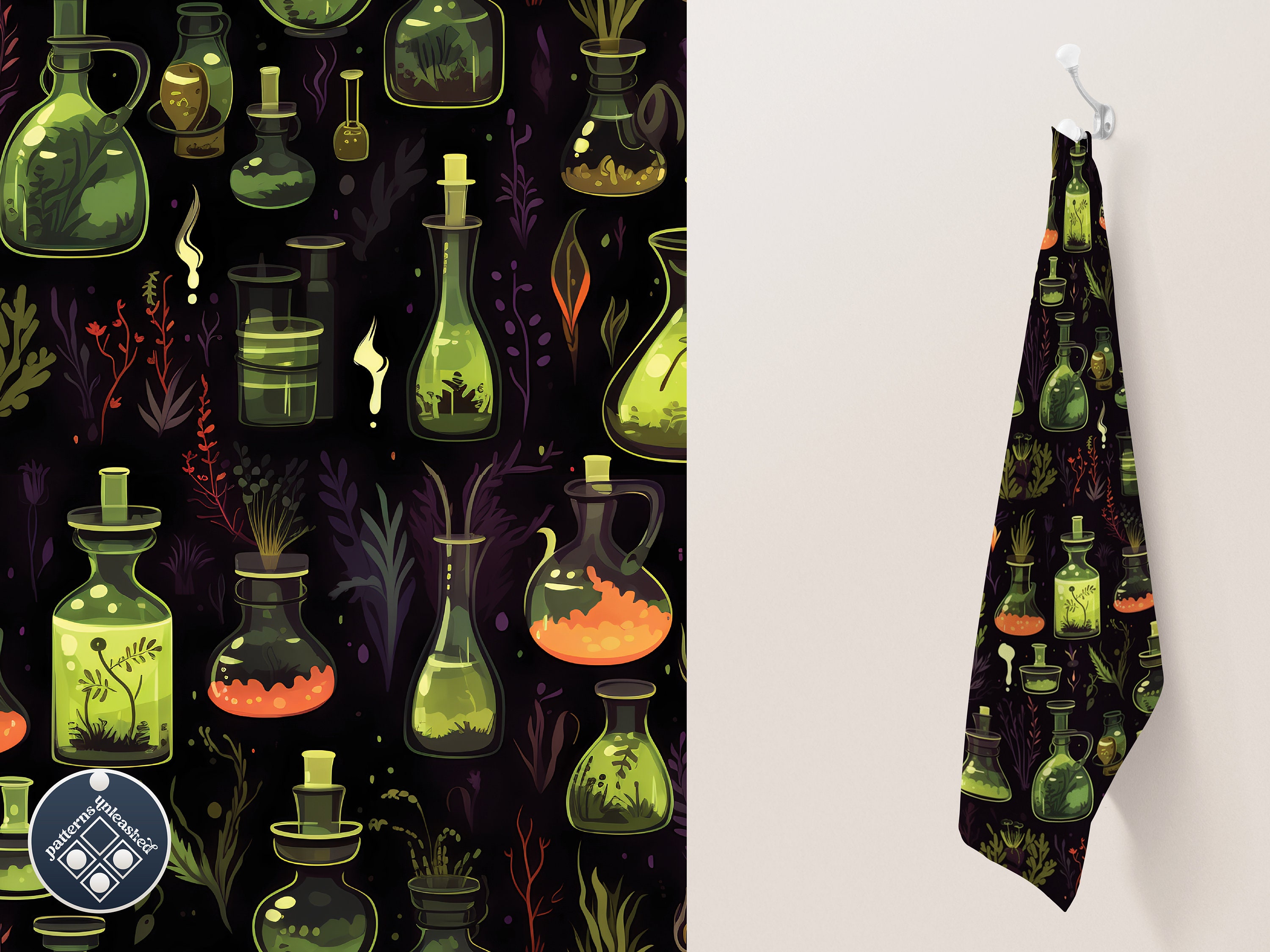 Magic Potions Digital Paper Seamless Pattern Unlimited Commercial Use ...