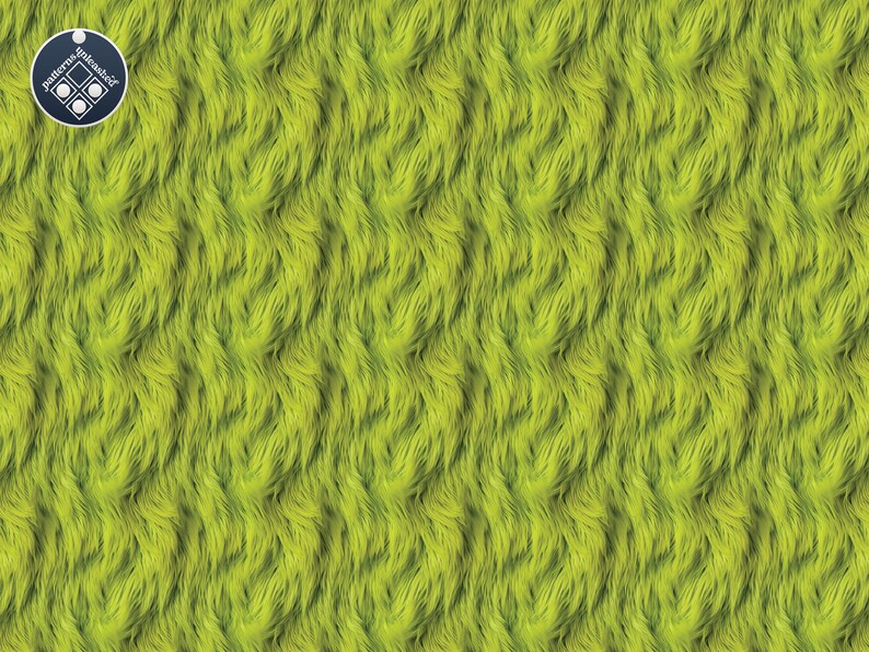 Green Fur Inspired by Grinch Seamless Pattern Unlimited Commercial Use ...