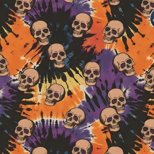 Halloween Tie-dye Digital Seamless Pattern Unlimited Commercial Use ...