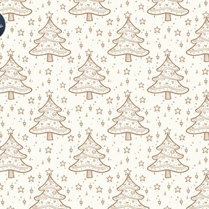 Christmas Trees With Stars Seamless Pattern Unlimited Commercial Use ...