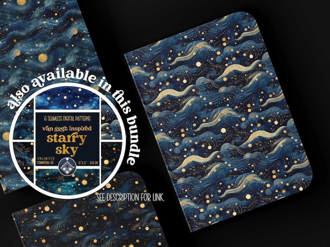 Starry Sky Seamless Pattern Unlimited Commercial Use Digital - Etsy