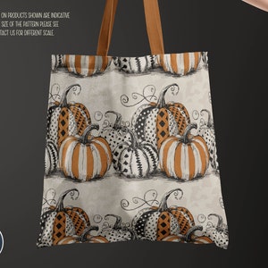 Pumpkins Digital Seamless Pattern Unlimited Commercial Use Digital ...