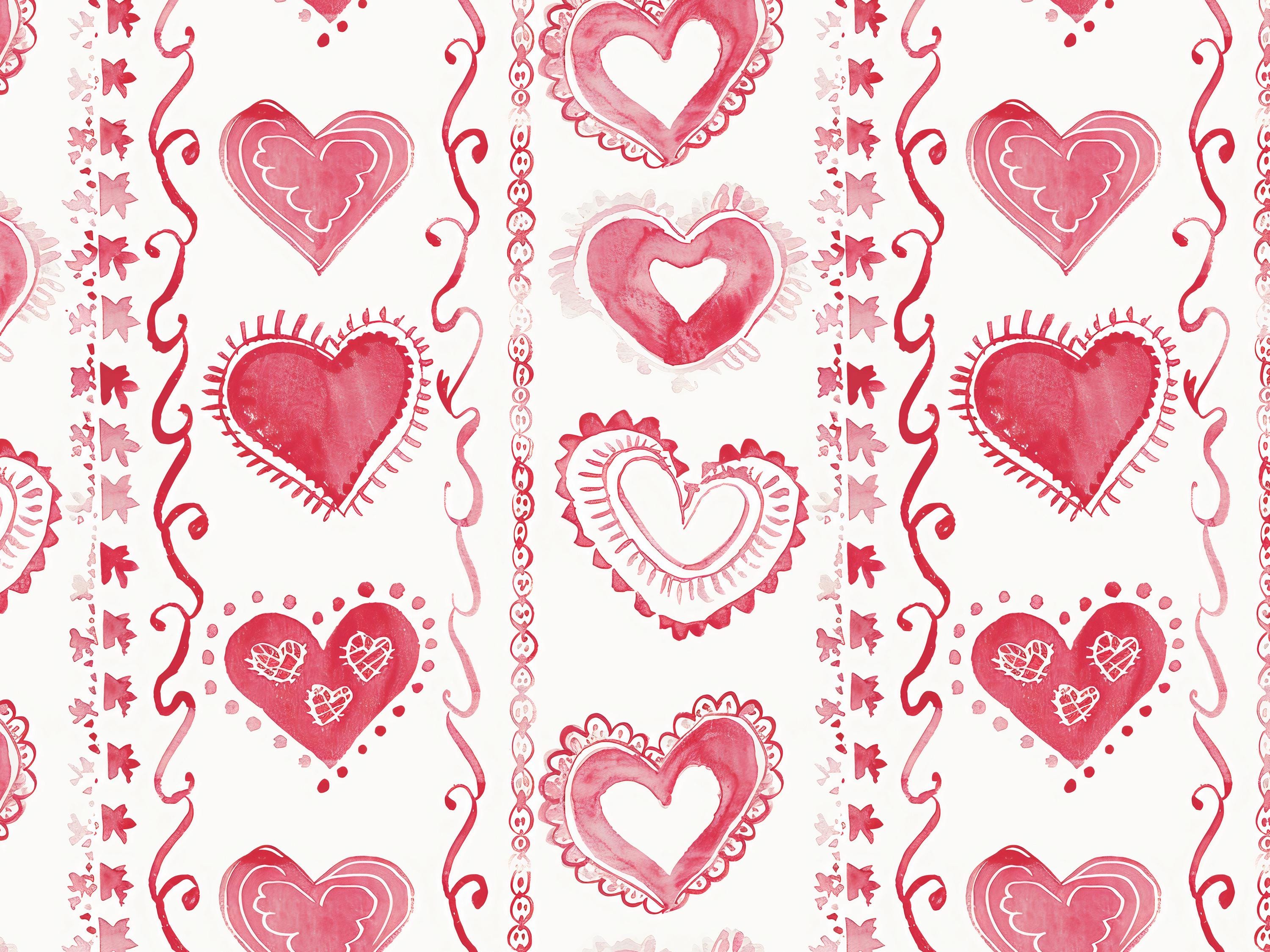 Hearts Digital Seamless Pattern Unlimited Commercial Use Print File ...