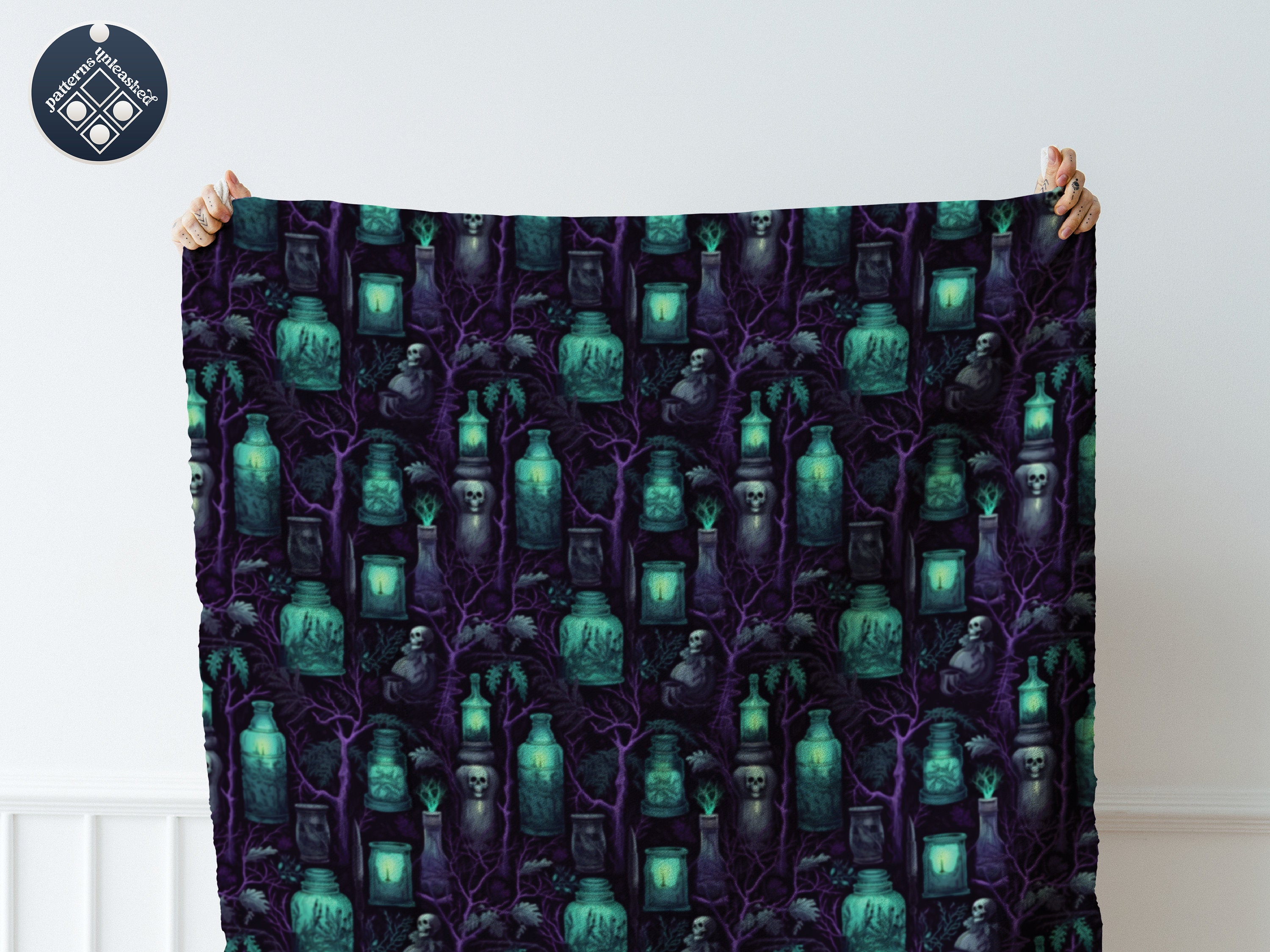 Teal Magic Seamless Pattern Unlimited Commercial Use Digital Print File ...