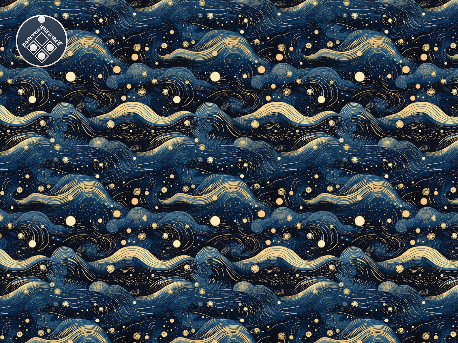 Starry Sky Seamless Pattern Unlimited Commercial Use Digital Print File ...