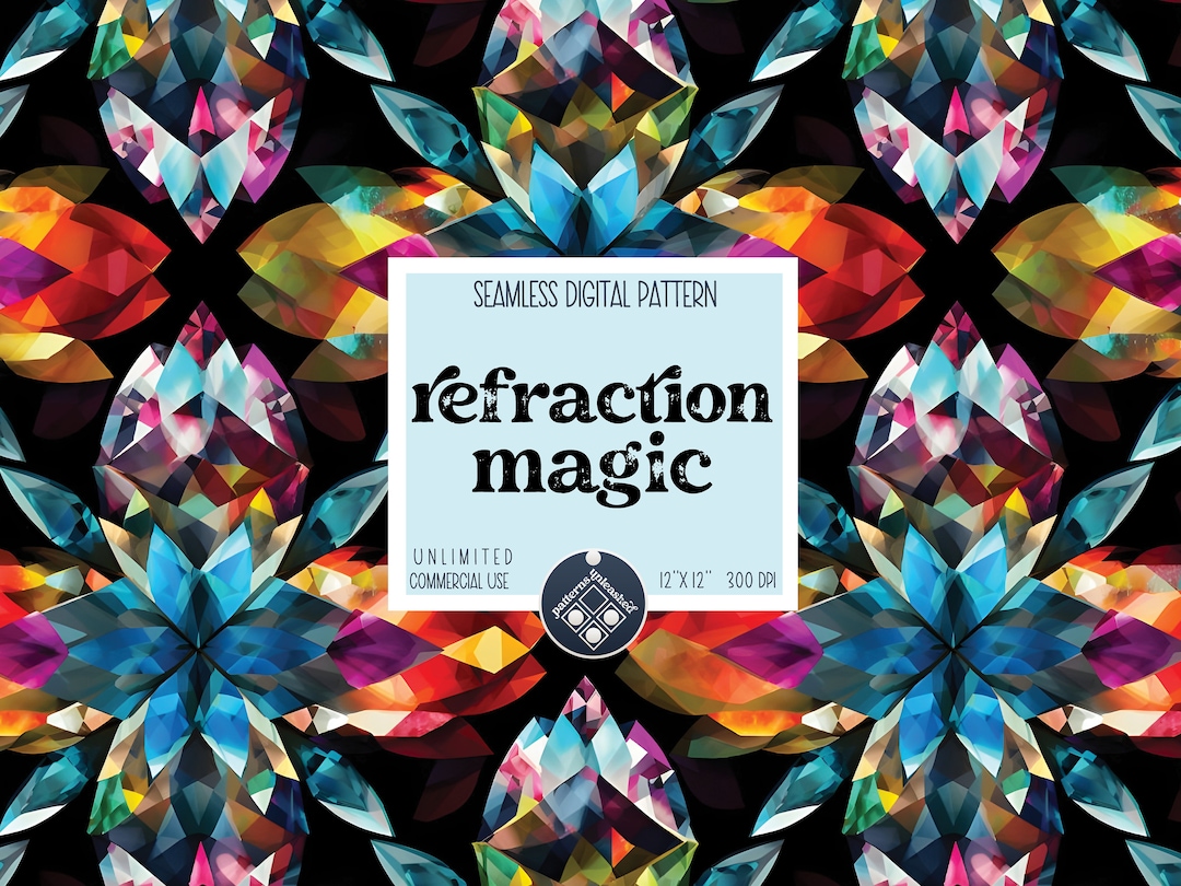 Refraction Magic Seamless Pattern Unlimited Commercial Use Digital ...