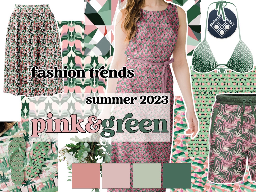 Summer 2023 Fashion Trends Seamless Pattern Bundle Unlimited Commercial ...