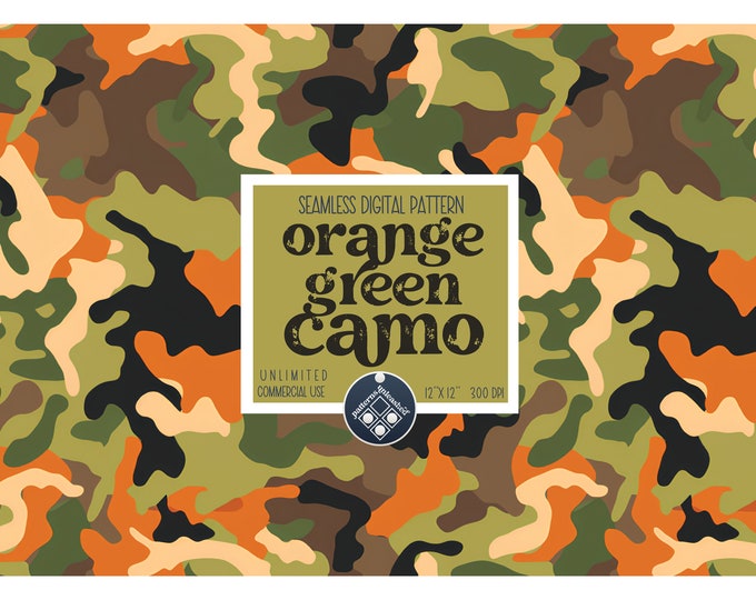Vintage Camo Seamless Pattern: Realistic Hunting Texture (digital ...