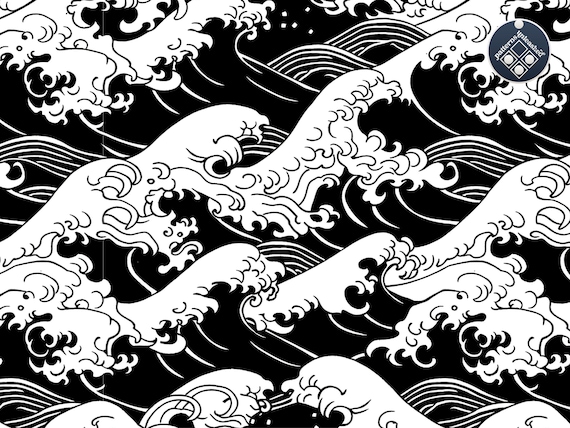 Japanese Patterns Black Japanese Pattern Graphics, Designs & Templates