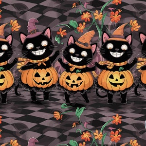 Halloween Dance Digital Paper Seamless Pattern Unlimited Commercial Use ...