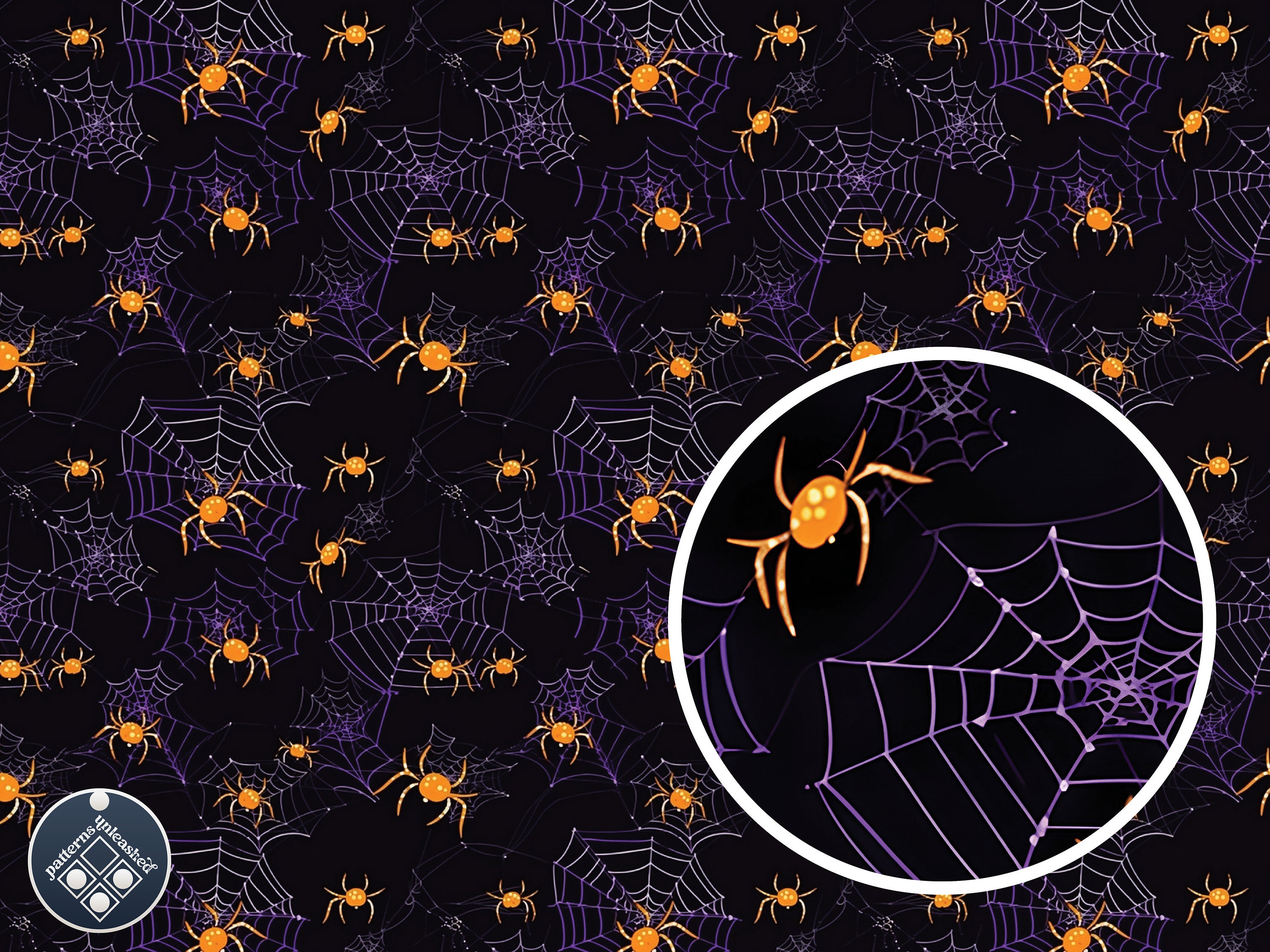 Halloween Spider Webs Digital Paper Seamless Pattern Unlimited ...