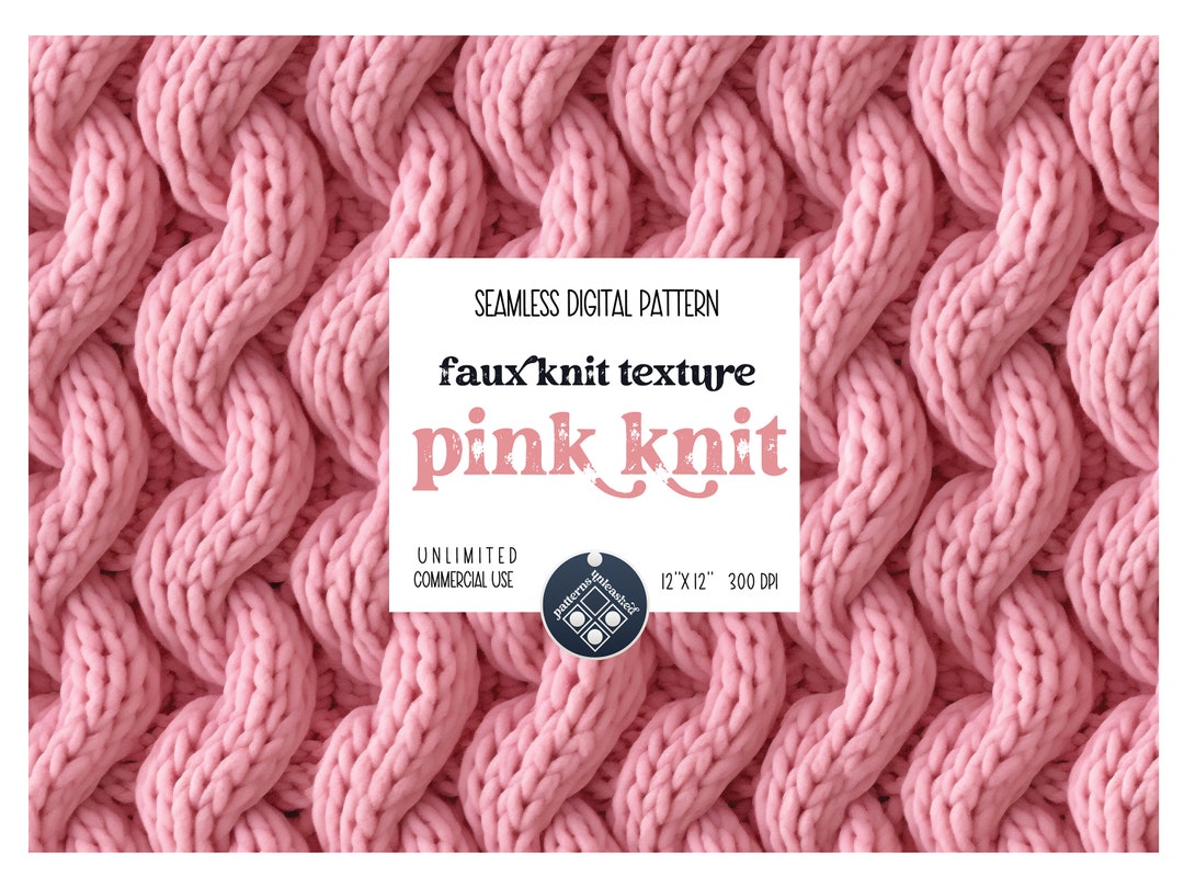 Pink Sweater Faux Knit Seamless Pattern Unlimited Commercial Use ...