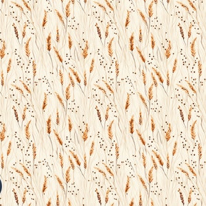 Wheat Digital Paper Seamless Pattern Unlimited Commercial Use Instant ...