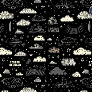 I Dream in Color Seamless Pattern Unlimited Commercial Use Instant ...