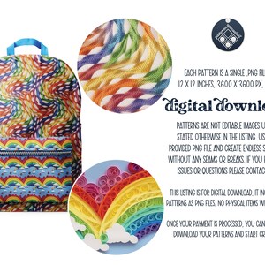 Rainbow Seamless Pattern Digital Paper Unlimited Commercial Use Digital ...