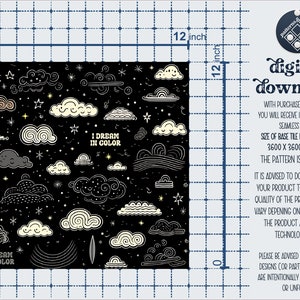 I Dream in Color Seamless Pattern Unlimited Commercial Use Instant ...