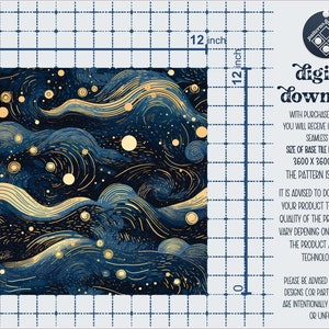 Starry Sky Seamless Pattern Unlimited Commercial Use Digital Print File ...